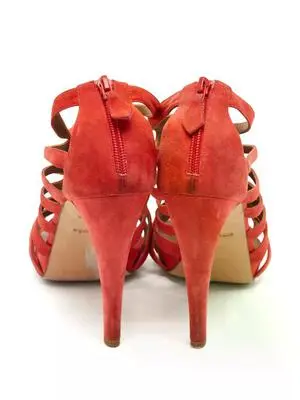 Hermès Suede Shell Appliqué Sandals