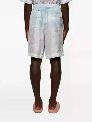 Givenchy Tarot-print Silk Shorts