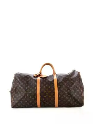 LOUIS VUITTON Monogram Canvas Keepall Bandouliere 60 Travel Bag