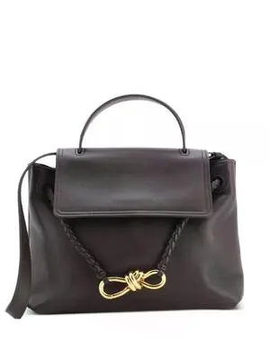 Bottega Veneta Ciao Ciao Top Handle Bag Leather With Intrecciato Detail Small Satchel - Brown