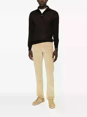 JACOB COHЁN Corduroy Logo-patch Trousers