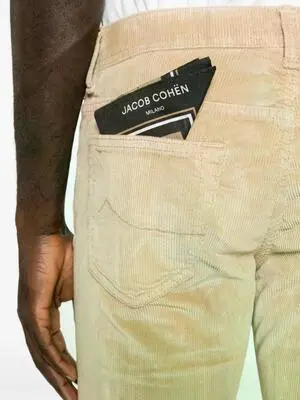 JACOB COHЁN Corduroy Logo-patch Trousers