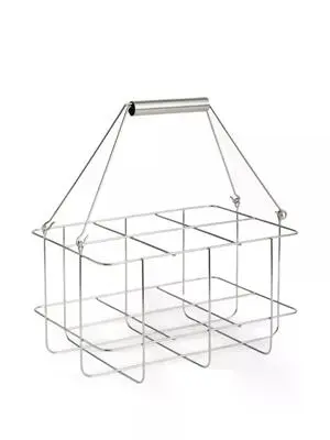 HAY Wire-frame Bottle Carrier - Silver