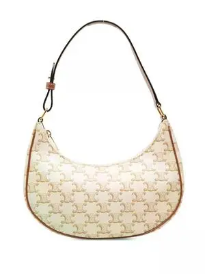 Celine 2021 Triomphe Coated Canvas Ava Shoulder Bag - Brown