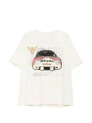 Rhude Slip Graphic-print T-shirt Neutrals