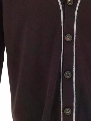 Eleventy Piping-detail Ribbed-trim Cardigan