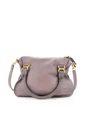 Chloé Marcie Leather Medium Satchel - Grey