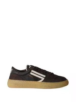PURAAI 1.01 Vintage Suede-panel Sneakers - Brown