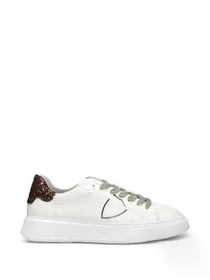 Philippe Model Temple Glitter-detail Sneakers - White
