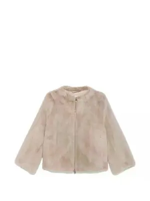 MANZONI 24 Mink Fur Zip-up Jacket - Neutrals