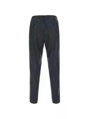 LOW BRAND Pleated Tapered Trousers - Grey