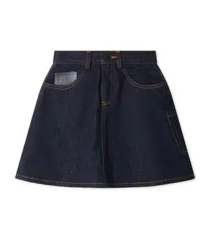 Bonpoint X Maison Kitsuné Denim Skirt - Navy