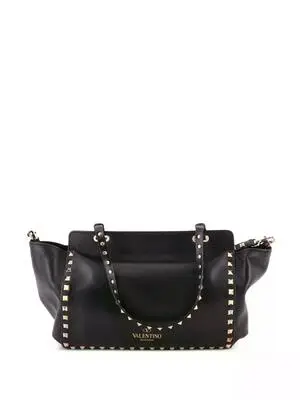 Valentino Garavani Rockstud Soft Leather Small Tote Bag - Black