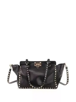Valentino Garavani Rockstud Soft Leather Small Tote Bag - Black