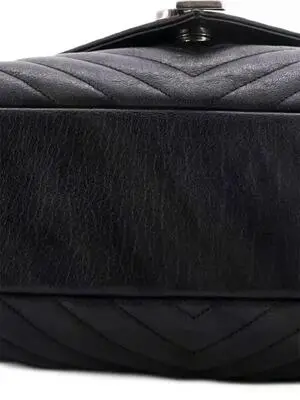 SAINT LAURENT Saint Laurent Classic Monogram College Bag Matelasse Chevron Leather Large Shoulder Bag