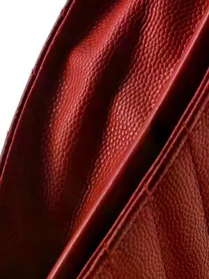 Saint Laurent Classic Monogram Wallet On Chain Matelasse Chevron Leather Medium Crossbody Bag - Red