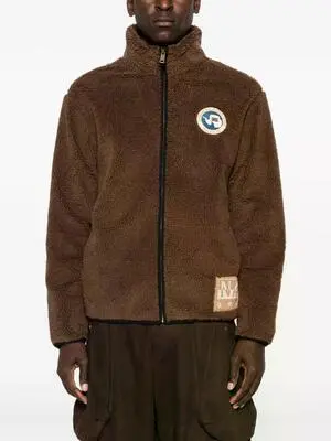 NAPAPIJRI Fleece-texture Logo-patch Jacket