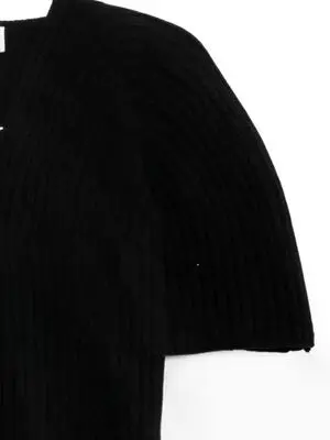 Christian Wijnants Ribbed-knit V-neck Short Sleeve Sweater