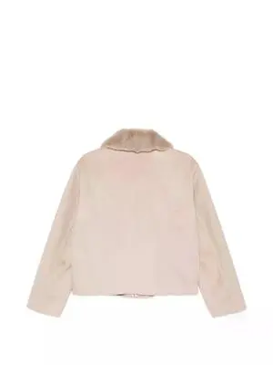 LISKA Fur-collar Patch-pocket Jacket