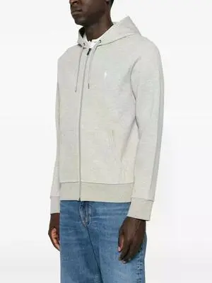 Polo Ralph Lauren Logo-embroidered Zip-up Hoodie - Grey