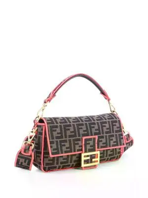 Fendi Baguette Nm Bag Zucca Canvas Medium Shoulder Bag