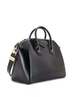 Givenchy Antigona Glazed Leather Satchel - Black