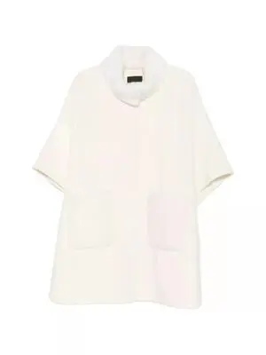 LISKA Fur-trim Patch-pocket Coat