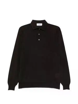 LARDINI Long-sleeve Polo Shirt - Brown