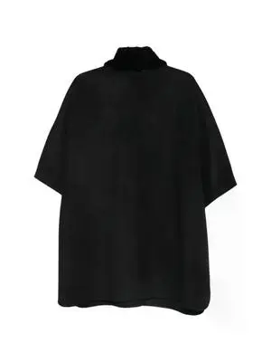 LISKA Fur-trim Wool-blend Cape