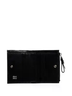Miu Miu Small Logo-embossed Leather Wallet