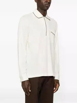 TOM FORD Piped-trim Long-sleeved Polo Shirt