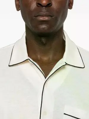 TOM FORD Piped-trim Long-sleeved Polo Shirt