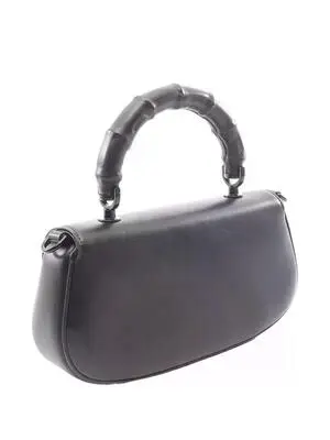 Gucci 2016-2026 Small Calfskin Bamboo Diva Top Handle Bag Satchel - Black