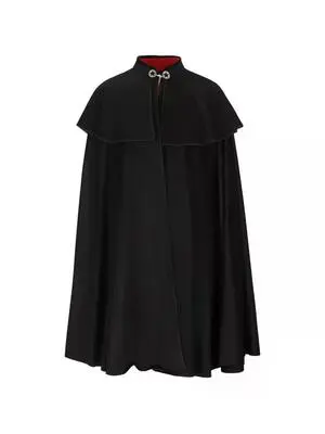 IL TABARRO Layered-panel Hook-fastening Cape - Black