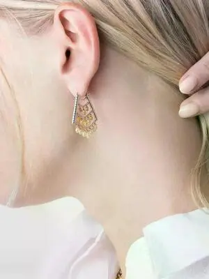 PARULINA Diamond Chevron Earrings