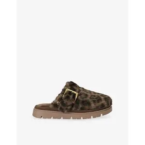 Carvela Pavillion Leopard-print Faux-fur Mules - Brown/oth