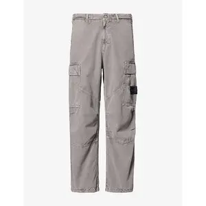 Stone Island Mineral-dyed Cotton-blend Cargo Trousers