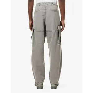 Stone Island Mineral-dyed Cotton-blend Cargo Trousers