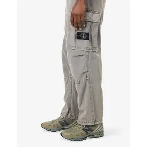 Stone Island Mineral-dyed Cotton-blend Cargo Trousers