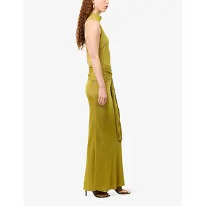 DE LA VALI Abril Turtleneck Knitted Maxi Dress