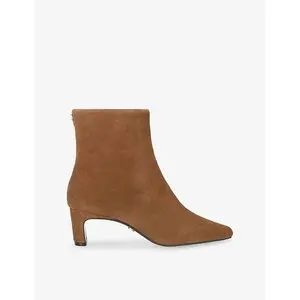 Carvela Bruna Suede Heeled Ankle Boots - Camel