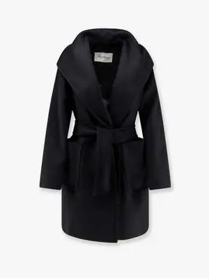 Max Mara Rialto Camel Hair Coat Black