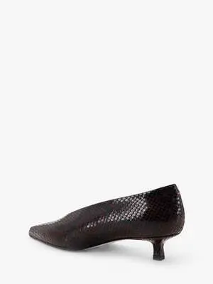 AeydĒ Clara Leather Décollete With Python Motif