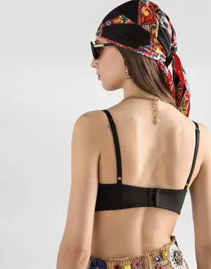 Dolce & Gabbana Embroidered Raffia Bustier Top