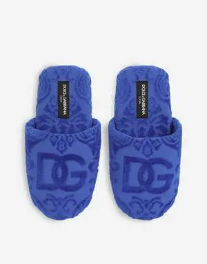 Dolce & Gabbana Jacquard Cotton Terry Slippers