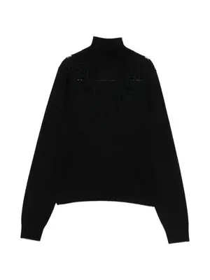 Zimmermann Valiant Wool Turtle-neck Sweater - Black