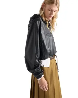 Prada Hooded Nappa Leather Jacket