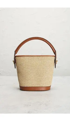FWRD RENEW Louis Vuitton Raffia Petite Bucket Nm Bag