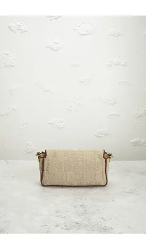 FWRD RENEW Fendi Zucca Baguette Shoulder Bag - Neutral