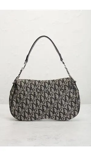 FWRD RENEW Dior Trotter Oblique Double Saddle Bag